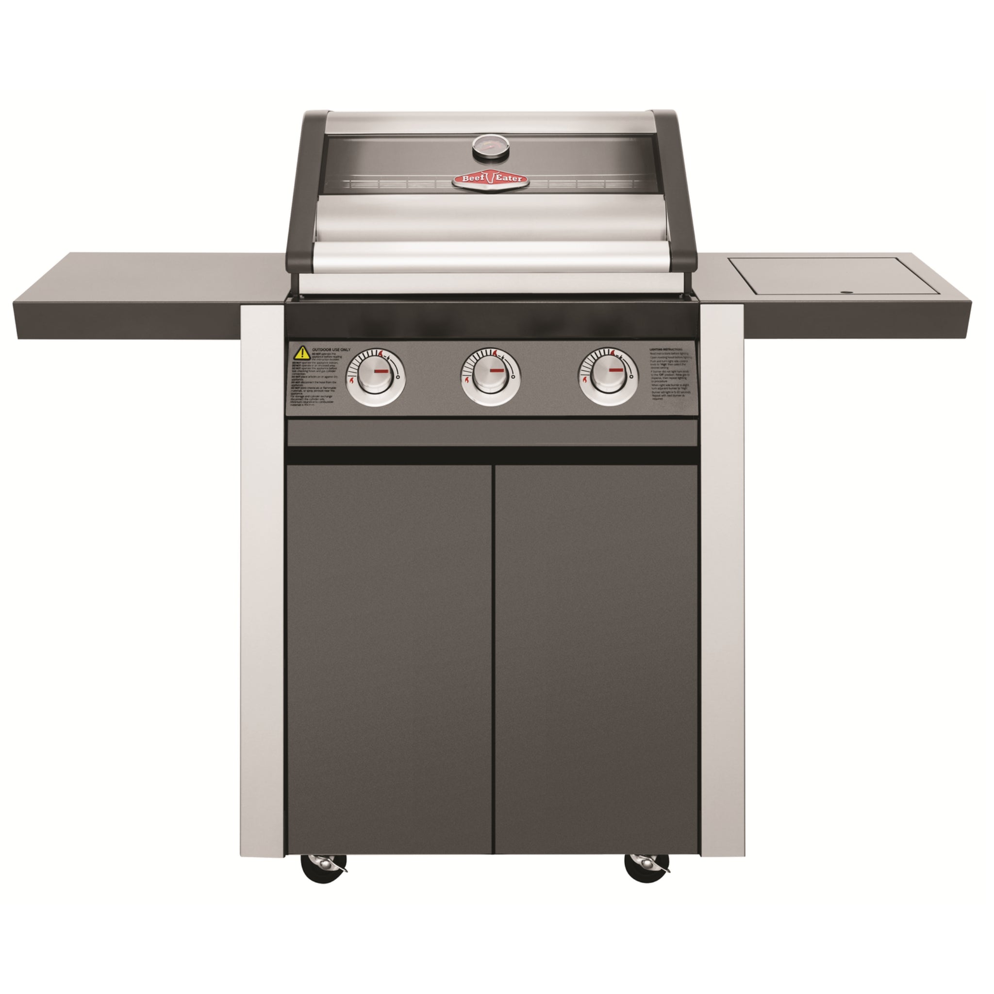 Beefeater 1600E 3 Burner BBQ & Side Burner Trolley